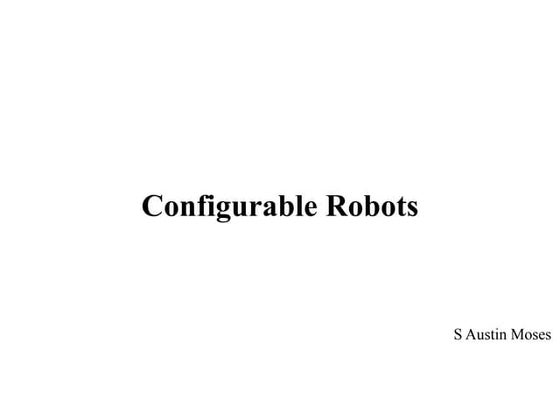 Irjet Comprehensive Review On Modular Self Reconfigurable Robot