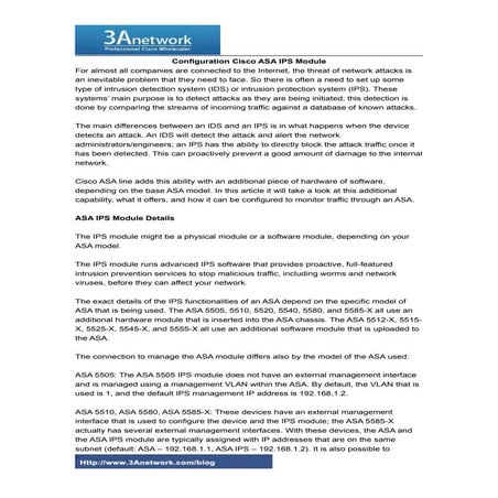 Configuration cisco asa ips module | DOC