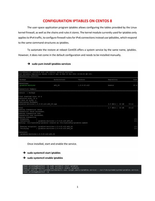 introduction of iptables in linux | PPT