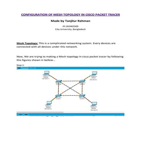 Hybrid Topology Design in Cisco Packet Tracer