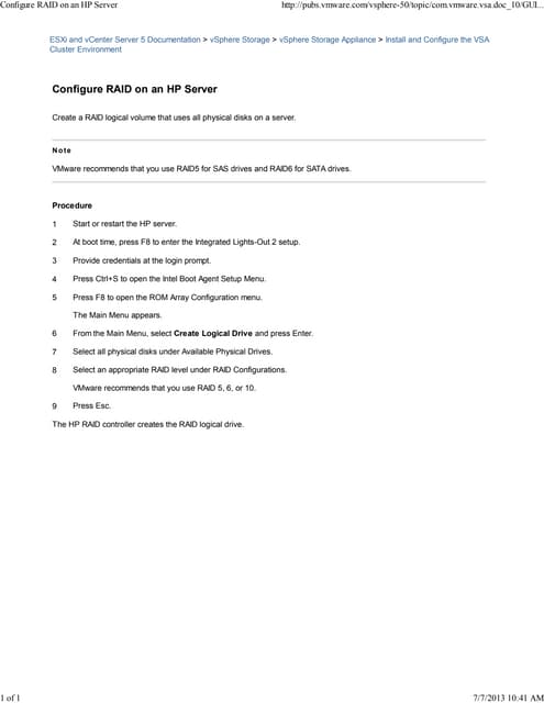 Hp Server Raid Configuration Presentation Ppt 2289