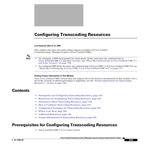 Configuring Transcoding Resources | PDF | Web Conferencing | Computer Software and Applications