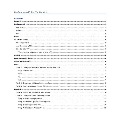 Configuring asa site to-site vp ns | PDF