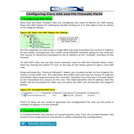 Configuring cisco asa and pix firewalls part4 | DOCX
