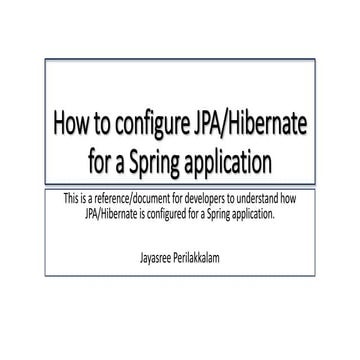 Configuring Jpa In A Spring Application Ppt 8242