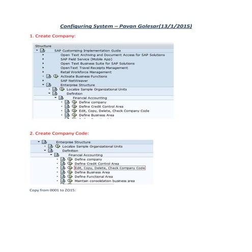 Configuring Sap Organization Structure For Sap Mm Sd Fi Pdf