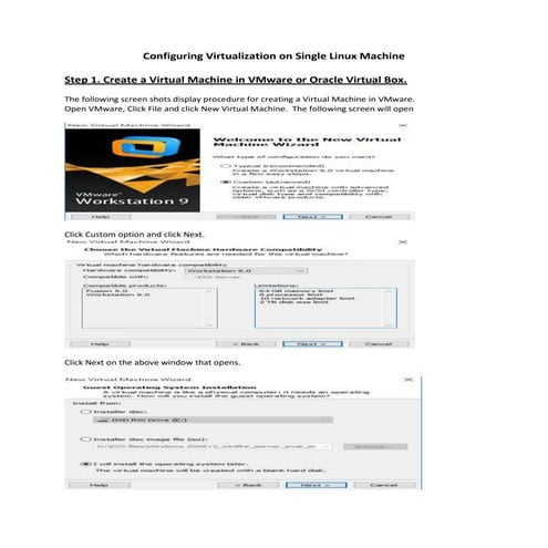 Configuring Virtualization On Single Linux Machine Pdf Operating