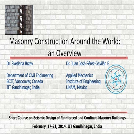 Masonry Construction Around the World | PPTX