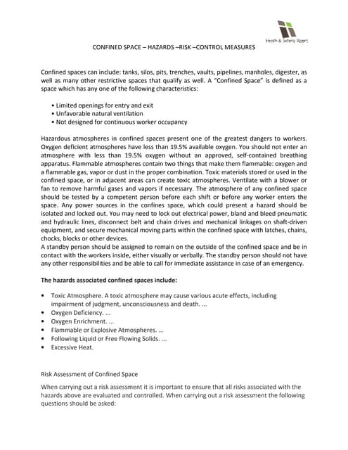 Confined Space Training | PPT