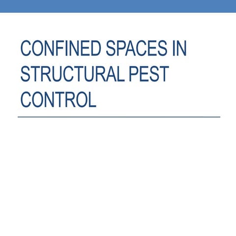 Confined Spaces Safety Training for Pest Control | PPT