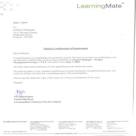 Confirmation letter | PDF