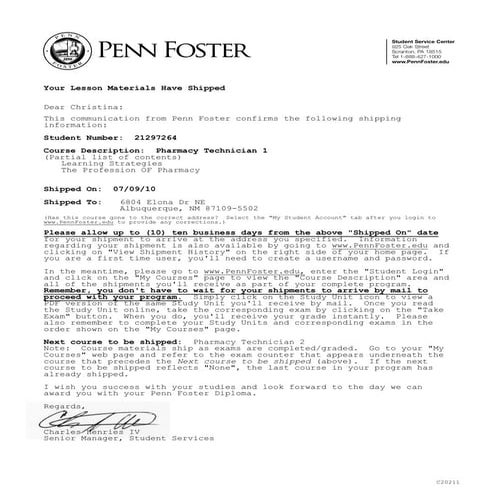 Confirmation of shippment | PDF