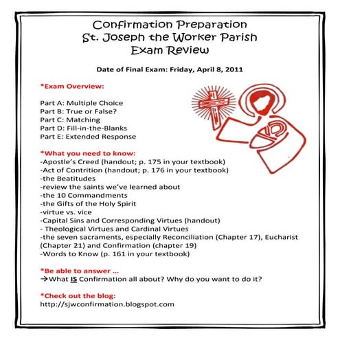 Confirmation preparation exam review | DOCX | Christianity | Religion ...