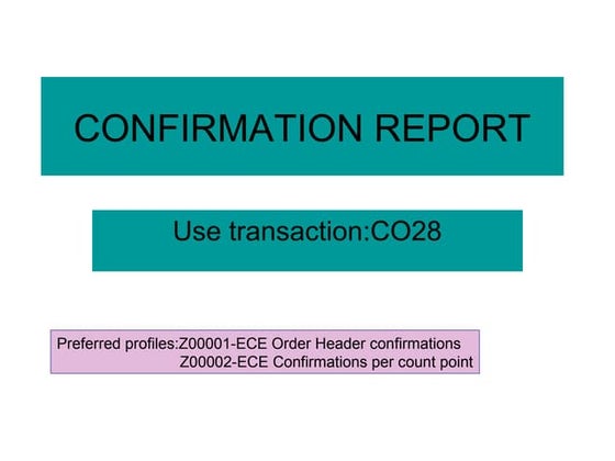 How to teco the production orders - Murali Krishna Nookella | PPT