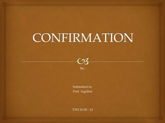 Sacrament of Confirmation | PPT
