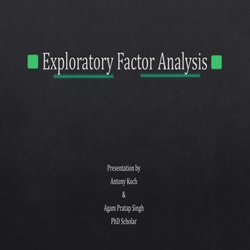 Exploratory factor analysis | PPTX