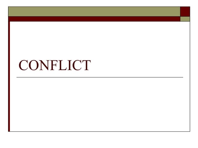 1. introduction to conflict | PPT