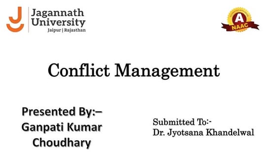 Conflict management & Negotiation | PPTX | War and Conflicts