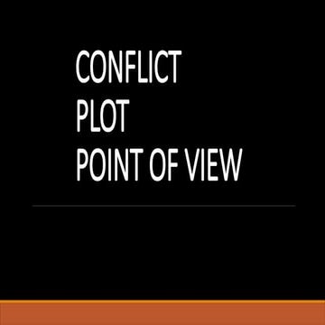 CONFLICT, PLOT, POINT OF VIEW MATATAG ENGLISH 8 | PPTX