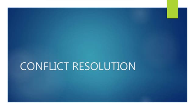 Conflict Analysis | PPT