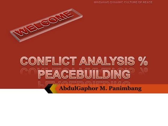 Conflict management and peacebuilding | PPTX