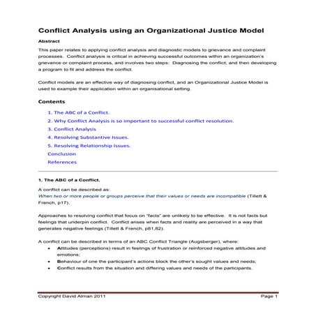 Conflict analysis using an organizational justice model.v1
