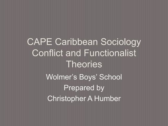 Cape sociology unit 1 | DOC