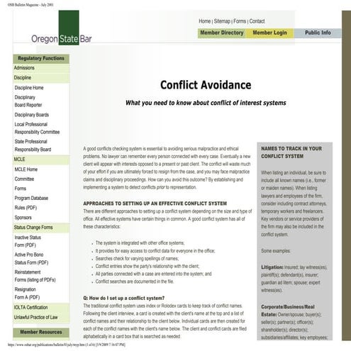 Conflict Avoidance | PPT