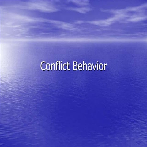 Conflict behavior | PDF