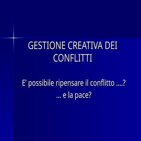 La gestione dei conflitti | PDF