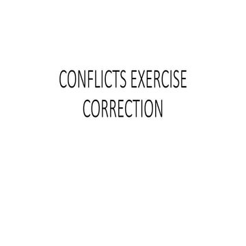 Conflict exercise correction | PPT