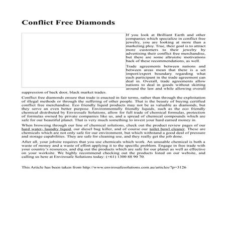 Conflict free diamonds | PDF