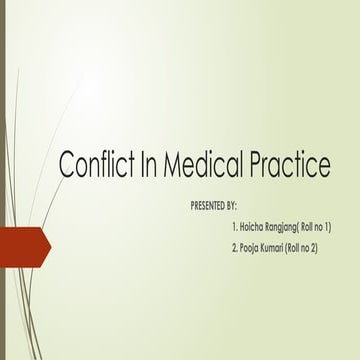 Conflict In Medical Practice mbbs presentation | PPTX