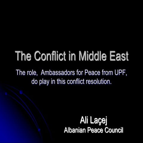 Conflict in middle east | PPT