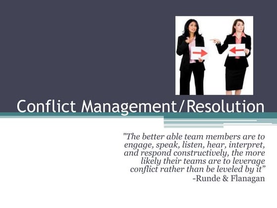 Resolving Conflict (Powerpoint) | PPS