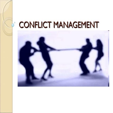 Conflict management & negotiation