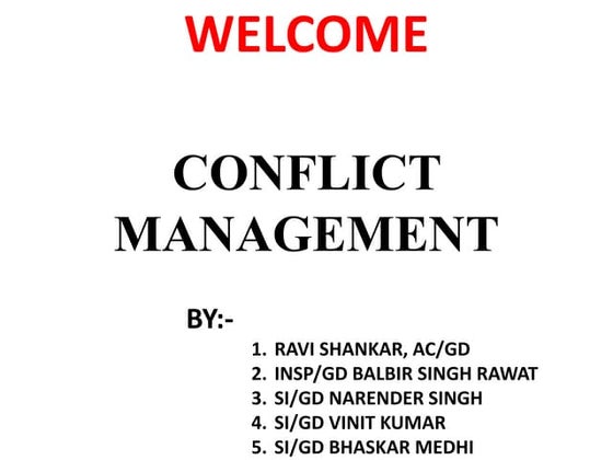 Conflictmanagement | PPT