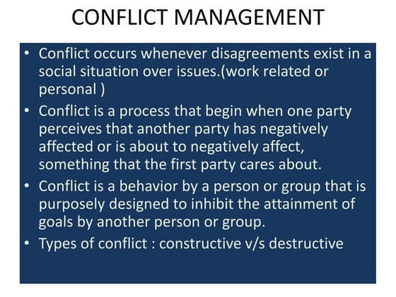 Conflict resolution | PPTX