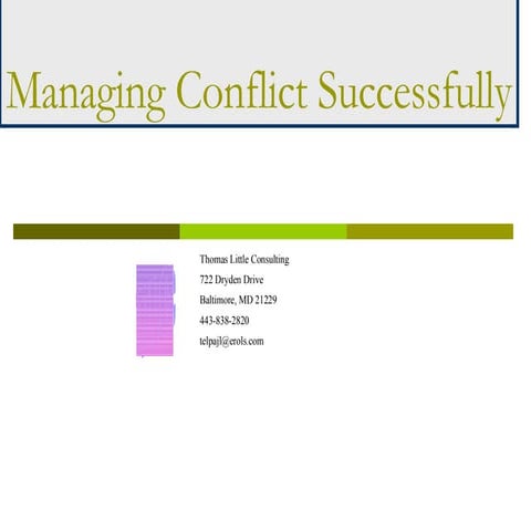 Conflict Management | PPT