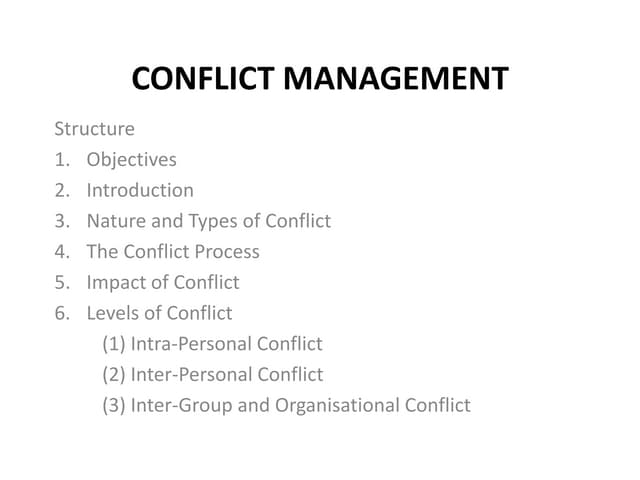 Chapter 4 conflict resolution techniques | PPTX