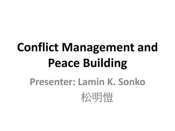 Resolving Conflict (Powerpoint) | PPS