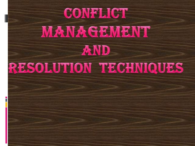 1. introduction to conflict | PPT