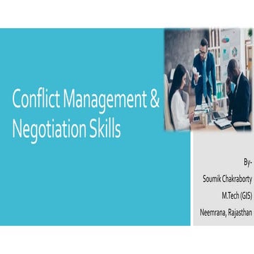 Conflict management and negotiation skills | PPTX