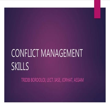 Conflict management skills | PPT
