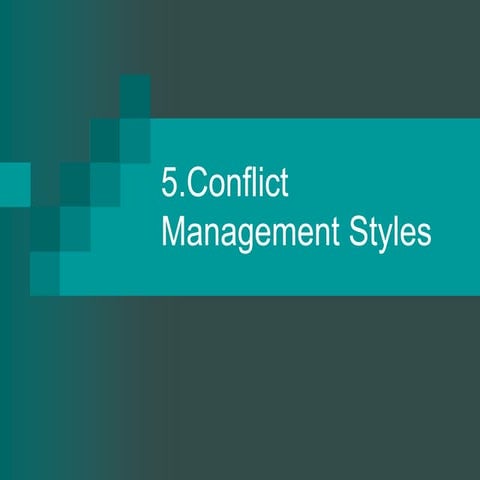 Conflict Management Styles | PPT