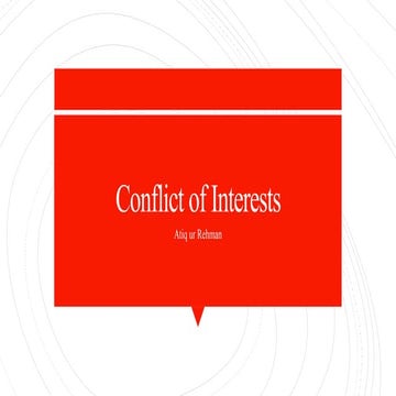Conflict of interests | PPTX