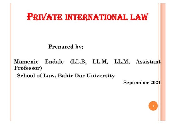 Classification of cause of action / characterisation | PPTX