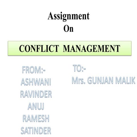 Conflict ppt | PPT
