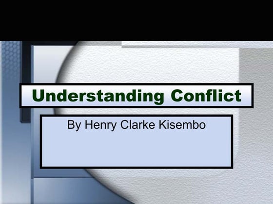 Conflict management and peacebuilding | PPTX