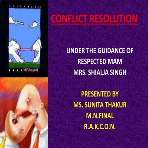 Conflict resolution techniques for the pmp certification exam | PPTX